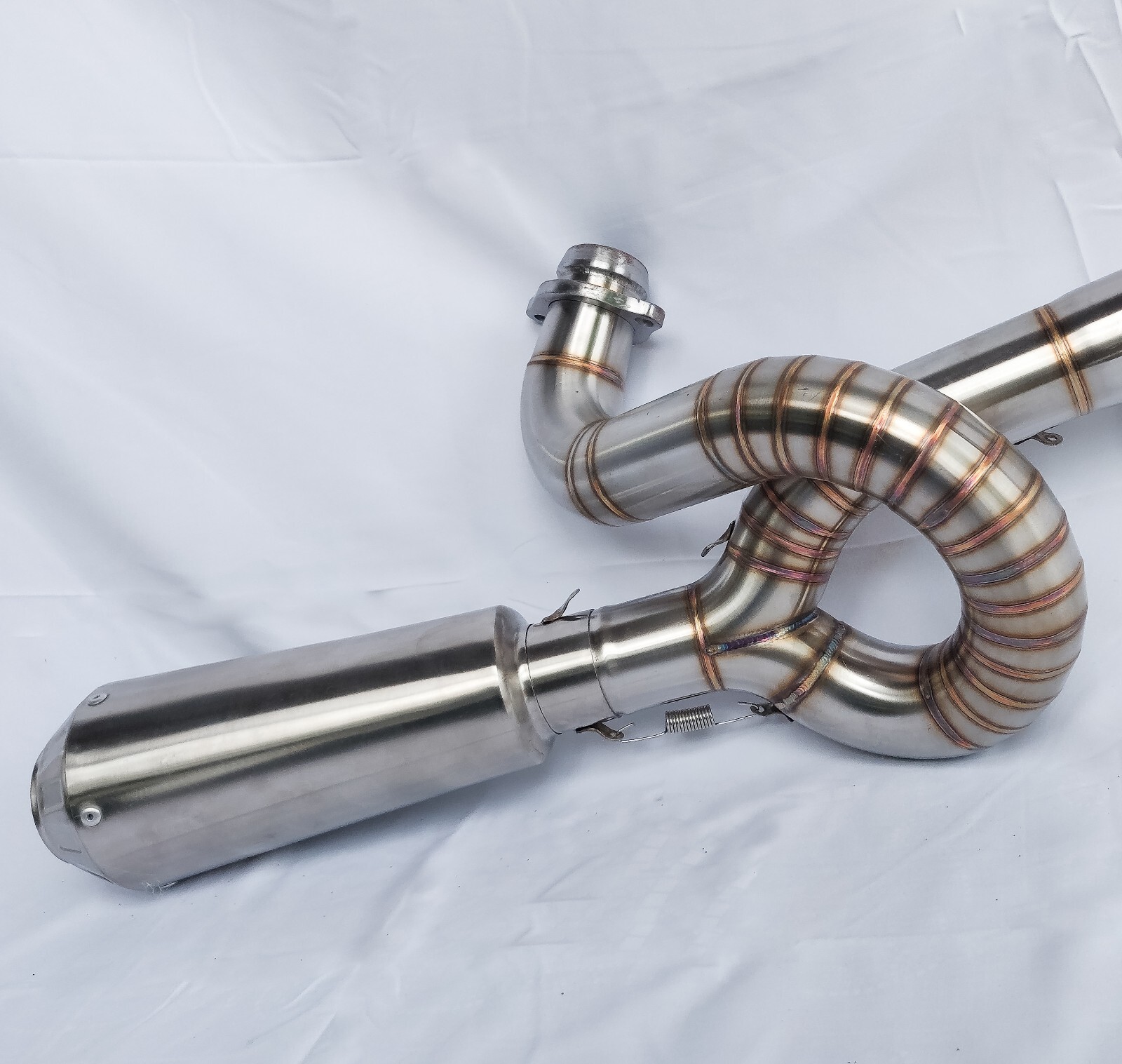 Custom Exhaust 2-1 Short Muffler Fits Harley Davidson Dyna FXR Model | eBay