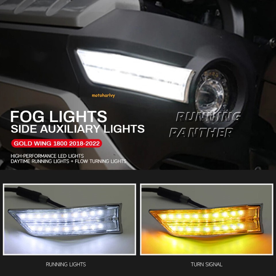COWL LIGHTS WITH DRL LED TURN SIGNALS FOG LIGHT For HONDA GOLDWING 2018 ...