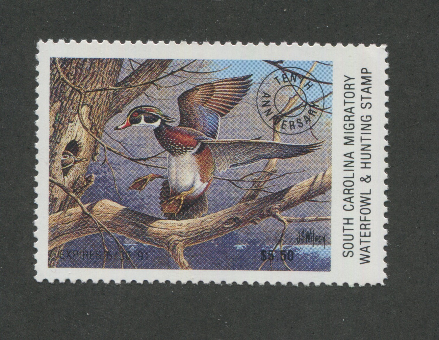 SOUTH CAROLINA #10 1990 STATE DUCK STAMP WOOD DUCKS by John Wilson | eBay