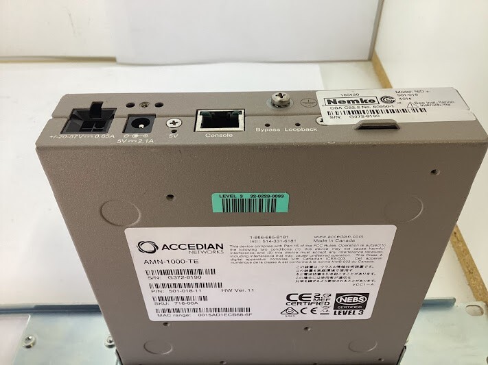 Accedian AMN-1000-TE Network Interface Device NO ADPTR INCLUDES BRACKET ...