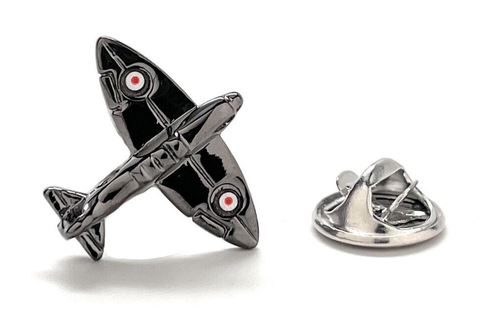 Black Spitfire Lapel Pin RAF Premium Edition Pin British Airplane ...