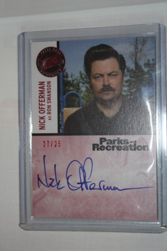2013 Press Pass Parks Recreation Nick Offerman Ron Swanson RED ...