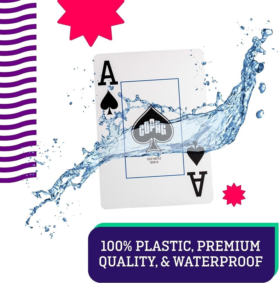 Copag Legacy 4 Color Poker Size Playing Cards Double Deck Jumbo Red ...