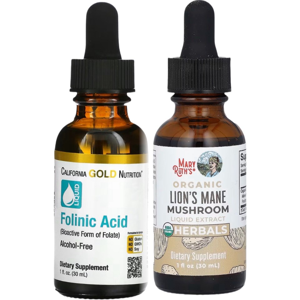 Leucovorin Folinic Acid lion’s mane Speech Delay bundle Autism ADHD 30 ...