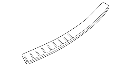 Genuine Nissan Rear Bumper Protector - Stainless Steel 999T6-CV000 | eBay