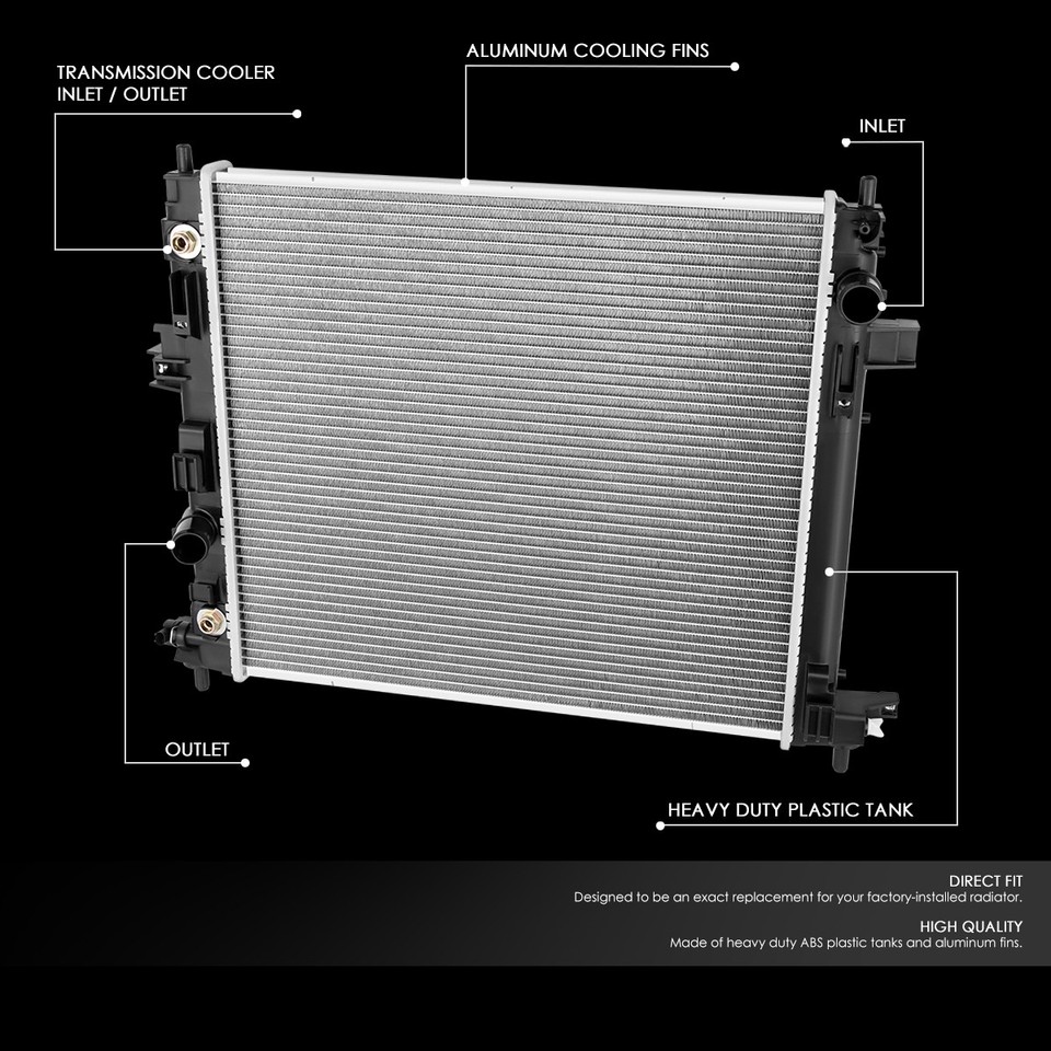 Fit 13-15 Cadillac ATS 2.0T MT OE Style Aluminum Replacement Radiator ...