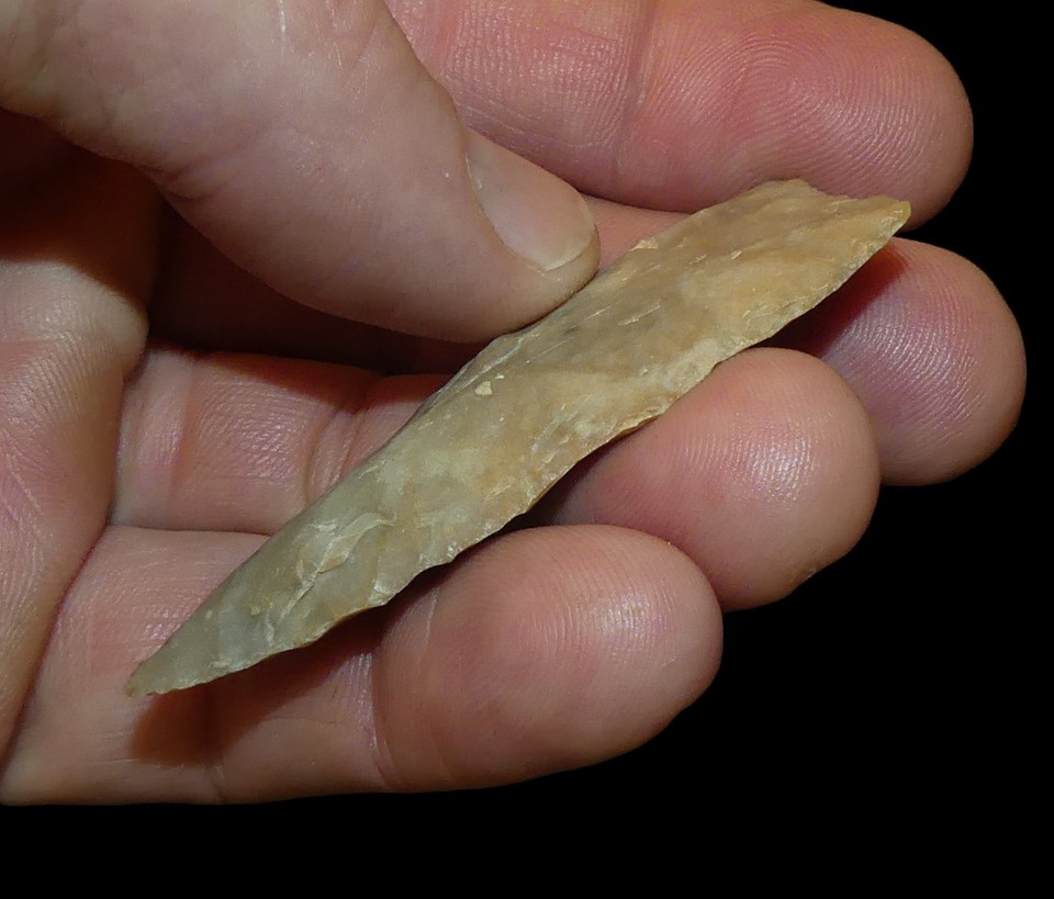 ARCHAIC LANCEOLATE OKLAHOMA INDIAN ARROWHEAD ARTIFACT COLLECTIBLE RELIC ...