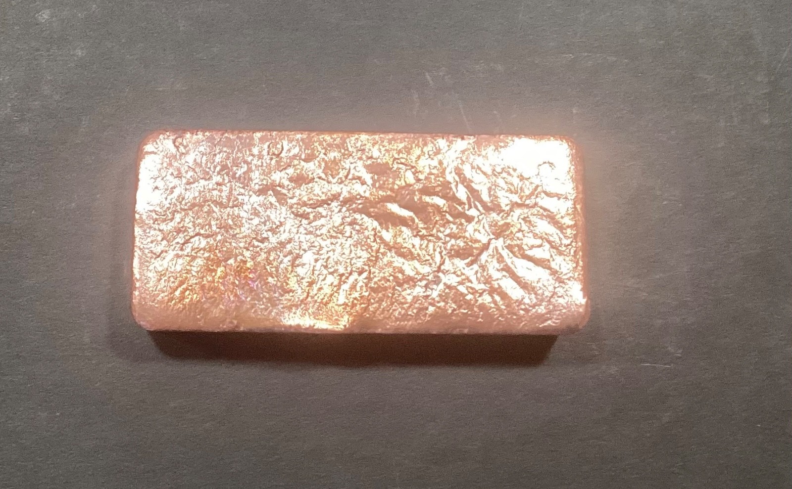 Hand poured copper bar 1.04 Lbs CU .999 One Pound | eBay