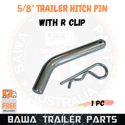 UTE HITCH PIN & R CLIP 16MM 5/8" TOWBAR DROP TOW BAR TRAILER 4WD BALL ...