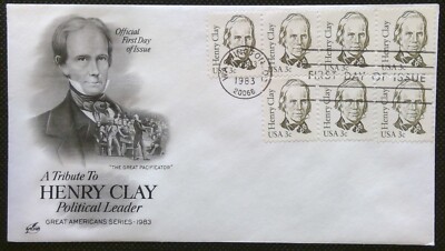Scott 1846 FDC Henry Clay Great Americans Series 7 Single Art Craft ...