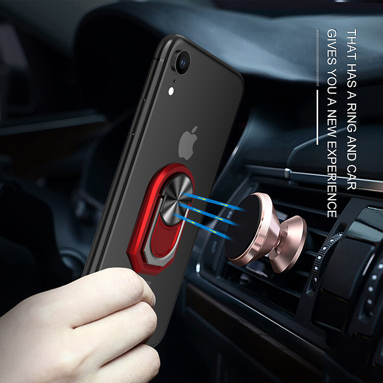Universal Slim Finger Ring Cell Phone Holder Stand Car Magnetic Metal ...