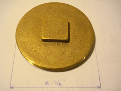 (1045.) Clean Out Plug Solid Brass 4" Raised Head | eBay