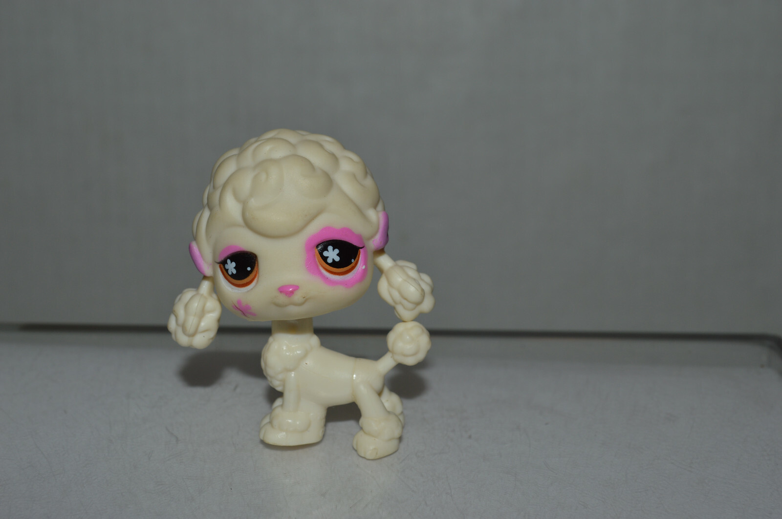 Littlest Pet Shop~#551~Poodle~Puppy Dog~White~Pink Eye Patch~Brown ...