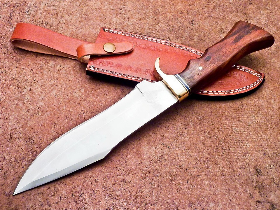 13" UNIQUE CUSTOM HANDMADE D2 STEEL BLADE BOWIE HUNTING KNIFE - SHEATH ...