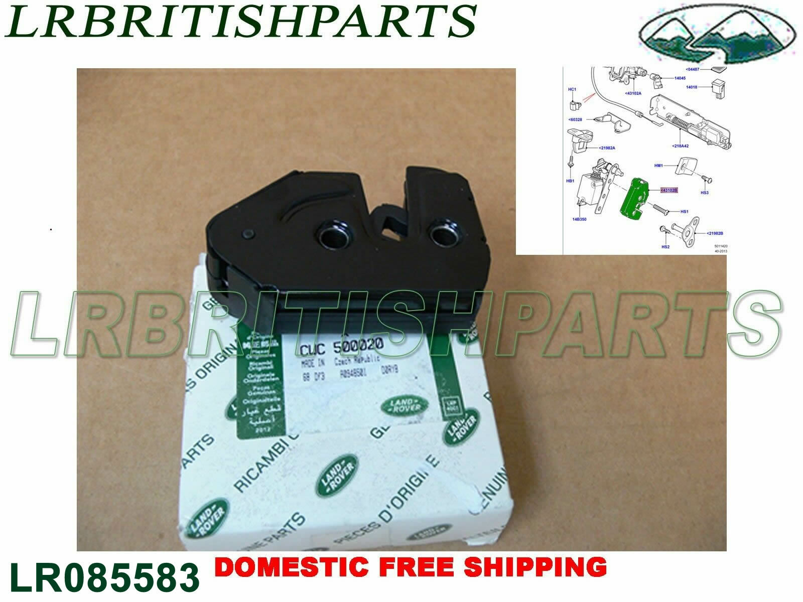 GENUINE LAND ROVER LATCH TAILGATE LOWER LR4 LR3 RH NEW LR085583 | eBay