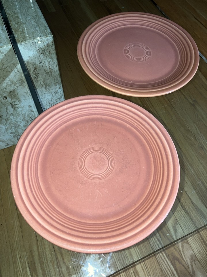 Vintage Fiestaware Fiesta Rose Lot 9”, 7”, 6” Plates Saucer Original | eBay