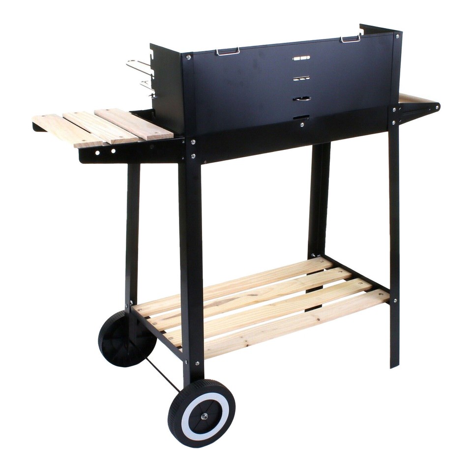 Large Rectangular BBQ Barbecue Steel Charcoal Grill Outdoor Patio ...