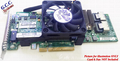 SAS Card Cooler Mount Bracket Clip 4 H220 9207-8i & 60mm Cooling Fan, w ...