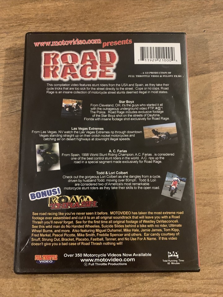 Road Rage The Original Extreme Freestyle Motocross Stunts DVD ~ FREE ...