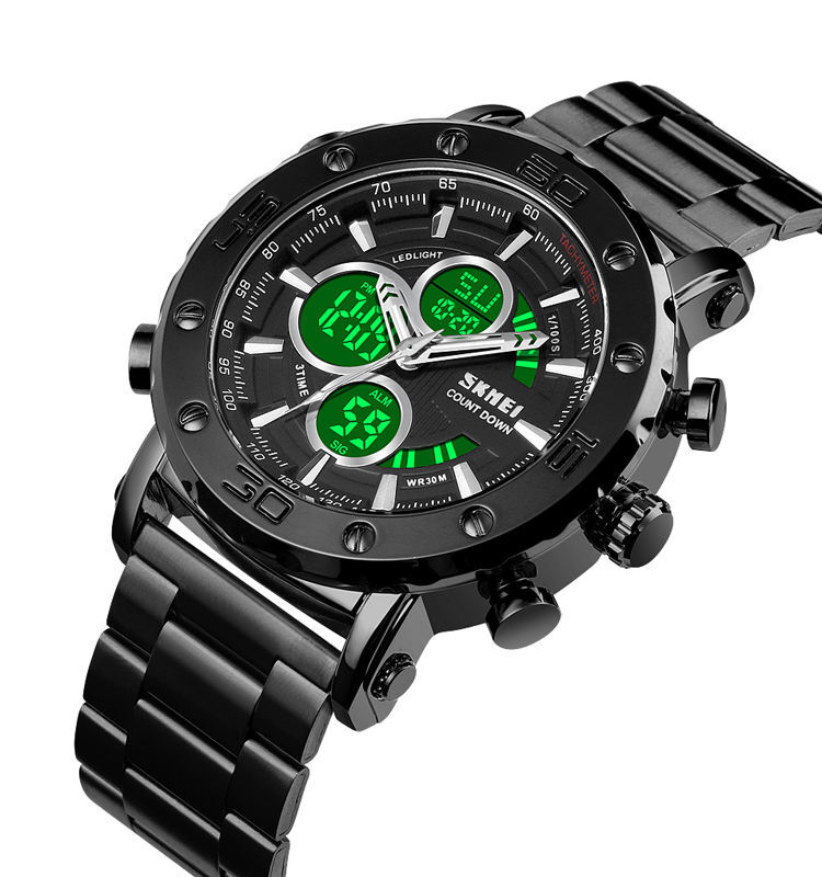 New Design Mens Watches DUAL TIME Sports Chronograph Date Analog Wrist ...