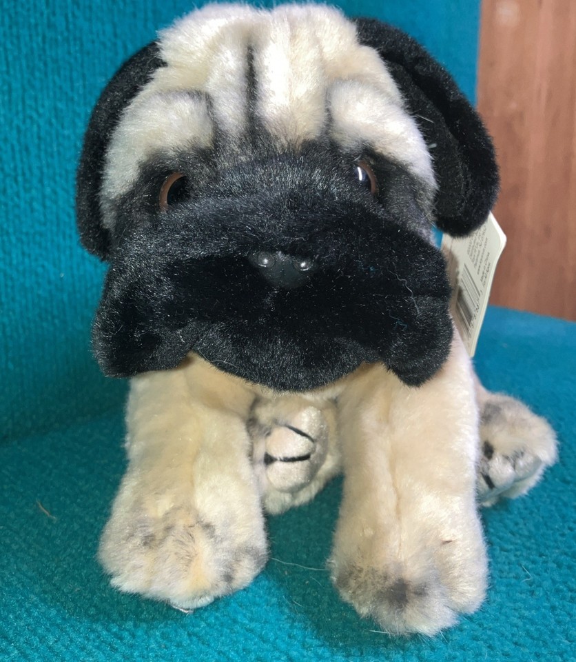 Animal Alley Toys R Us Pug Carlin Dog Brown Black Plush 13" 2000 New ...