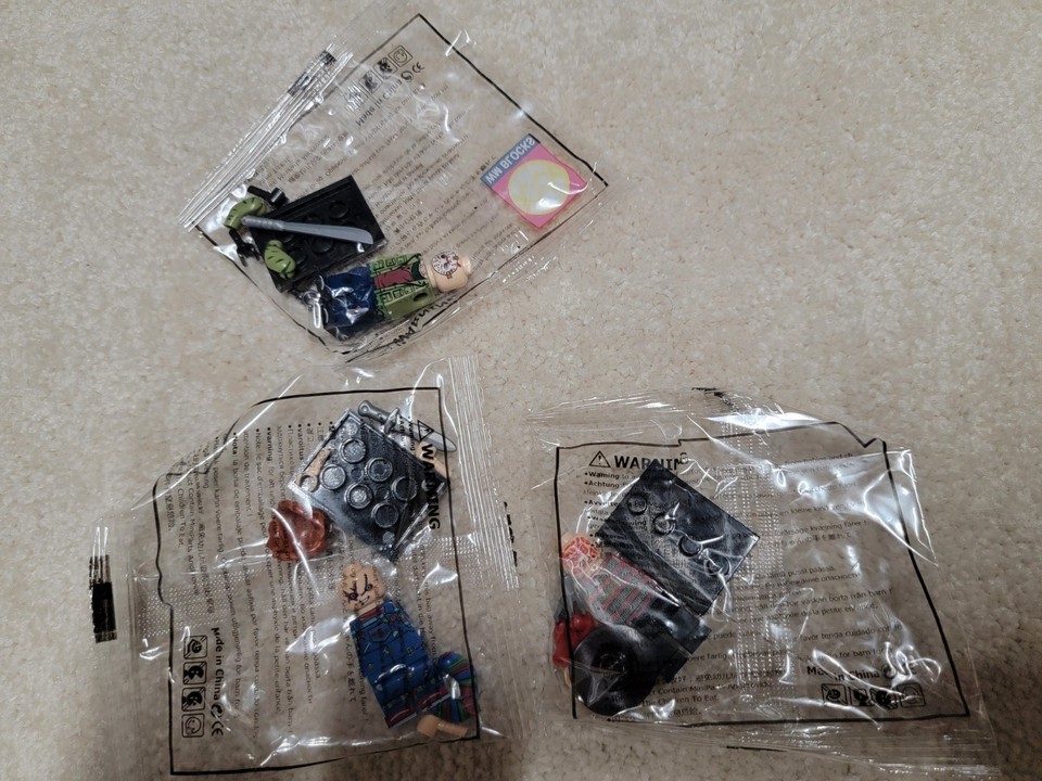 6 Lot Horror Figure Custom Lego Ghost Face Minifigure Jason Freddy ...