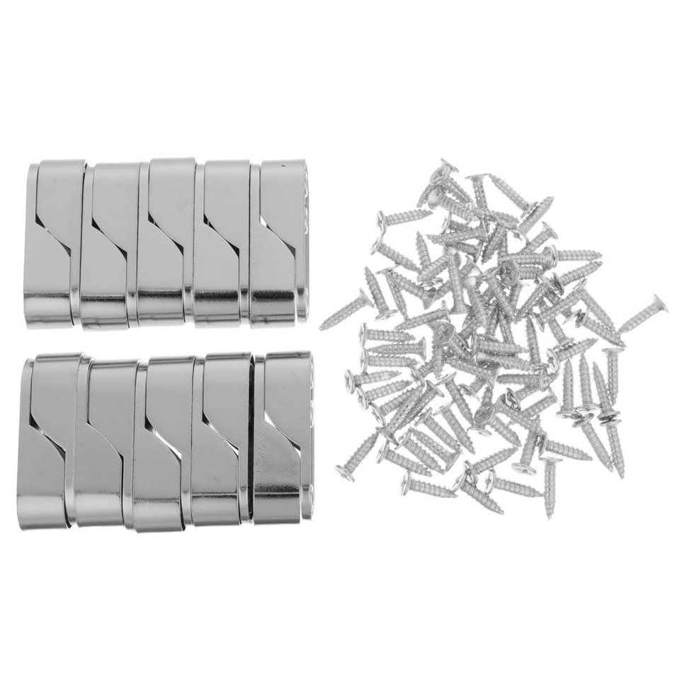 20pcs Oval Closet Rod Holders with Screws - U-Shaped Wardrobe Pole End ...