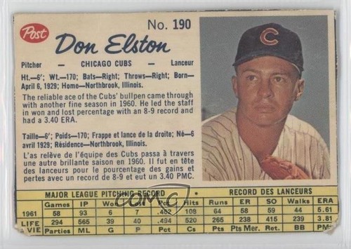 1962 Post Canadian Don Elston #190 | eBay