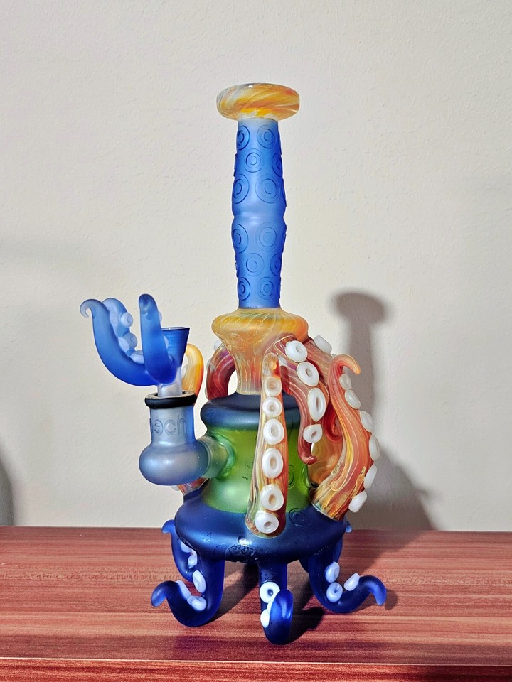 Cheech Glass 10" Octopus Glass Water Pipe Hookah Glass Pipe Bong Rig ...