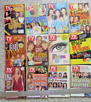 Discounted TV Guide Fall Preview, Returning Favorites Issues 2000-2005 ...
