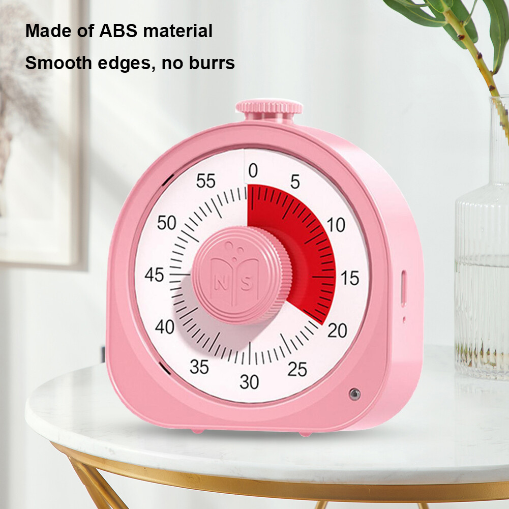 Study Timer 60 Minutes Time Management Countdown Tool for Kitchen (Pink ...