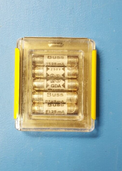 (5 PCS)BUSSMANN GDA-125MA FUSE, 125MA, 5X20MM, FAST ACTING | eBay
