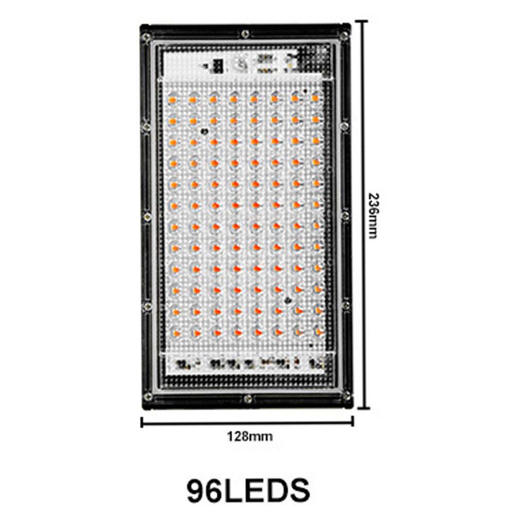 100W 96 LED Plant Grow Light For Indoor Plant UV VEG Growing Lamp Full ...