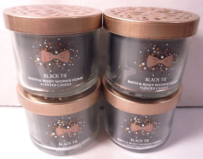 4 mini candles Bath & Body Works mini 1.3 oz Candle Black Tie | eBay