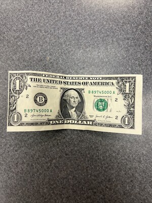 one dollar bill error print | eBay