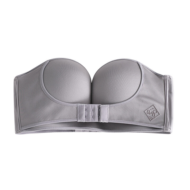 Thick Padded Add 2 Cups Strapless Invisible Bra Wireless Padded Push Up ...