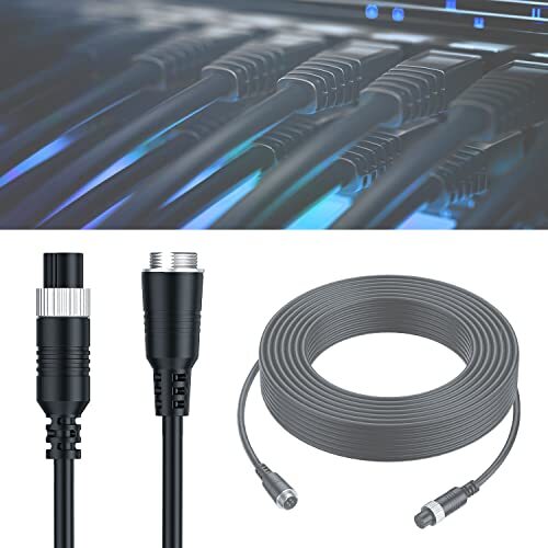 65FT 20M Car Video Extension Cable 4Pin Aviation for CCTV Rearview ...