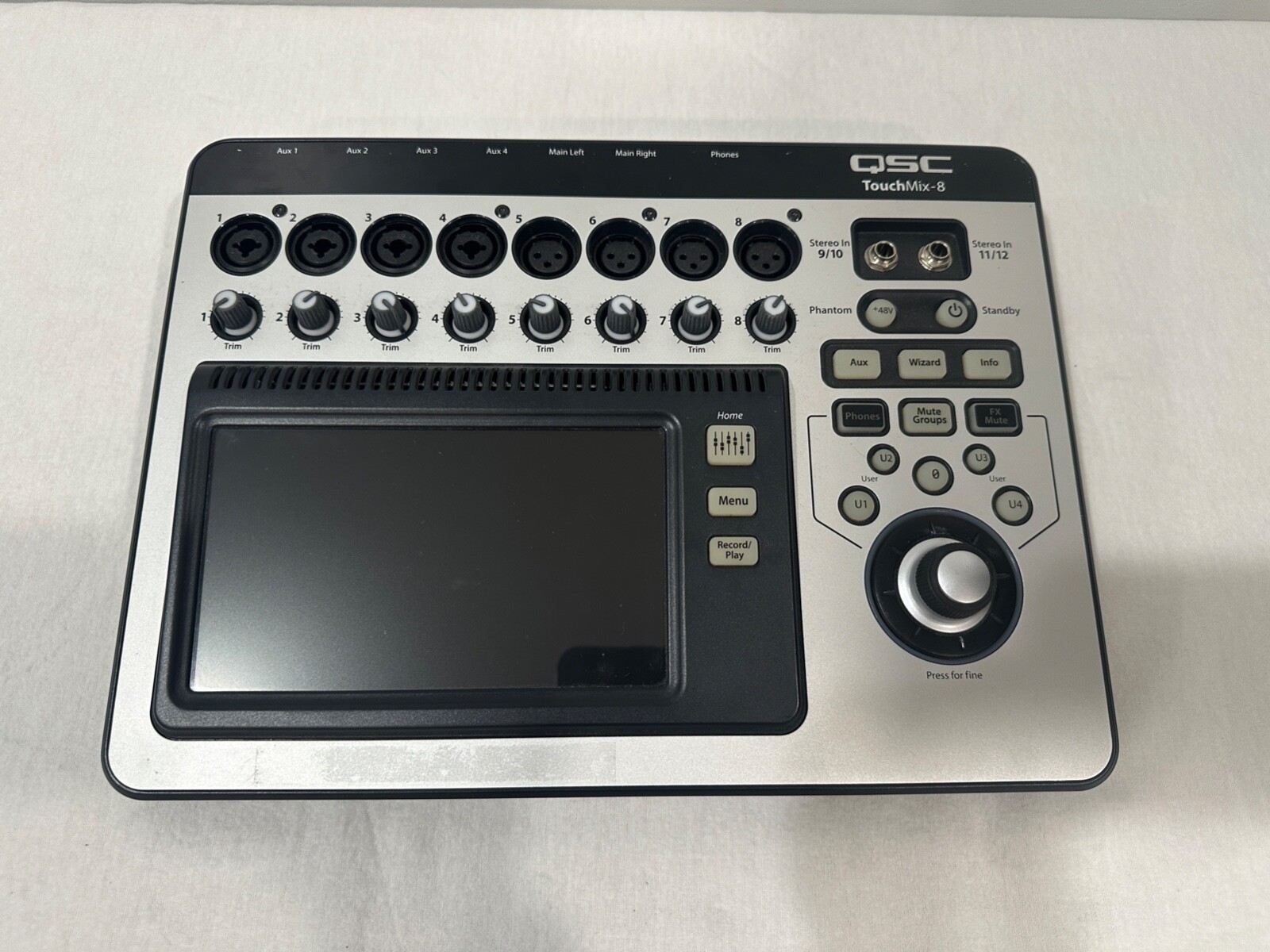 QSC TouchMix 8 8-Channel Compact Digital Mixer w/ Power Supply & Case ...