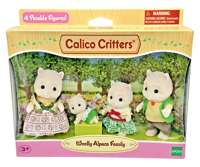 Sylvanian Families Calico Critters Woolly Alpaca Family NEW Set | eBay