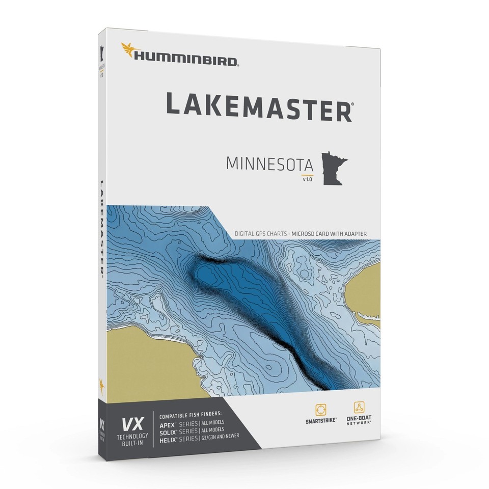 Humminbird LakeMaster V1.0 Fish Finder Lake-Depth Maps 🎣Choose Your ...