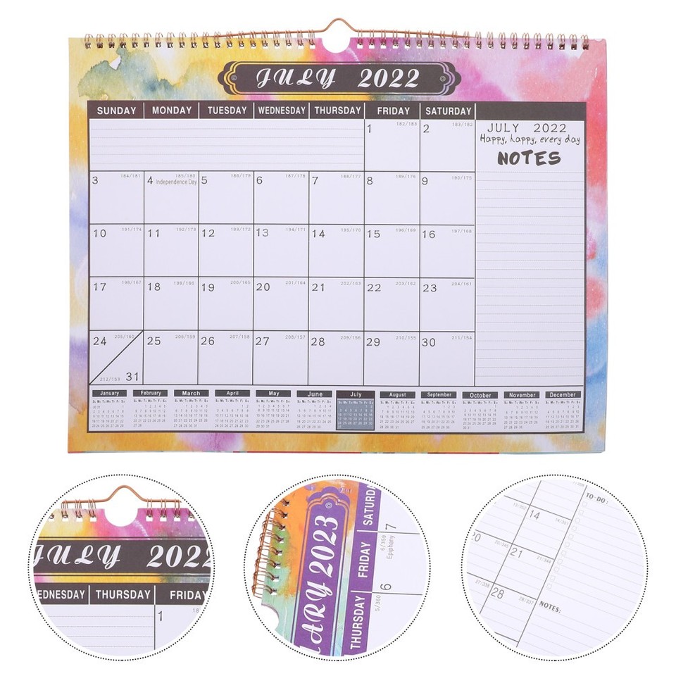 5pcs Hanging Calendar Ornament Bedroom Wall Decoration Decorative ...