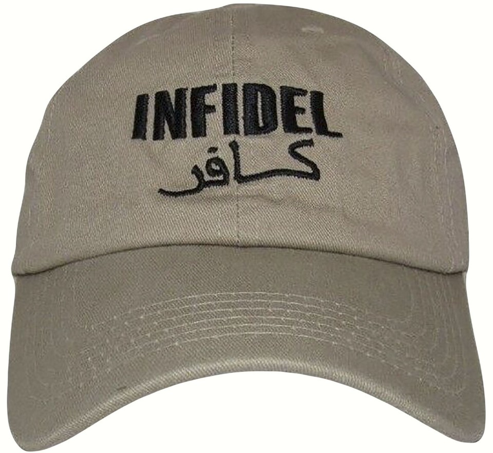 Embroidered Khaki Tan Military Armed Infidel Baseball Washed Hat Cap ...