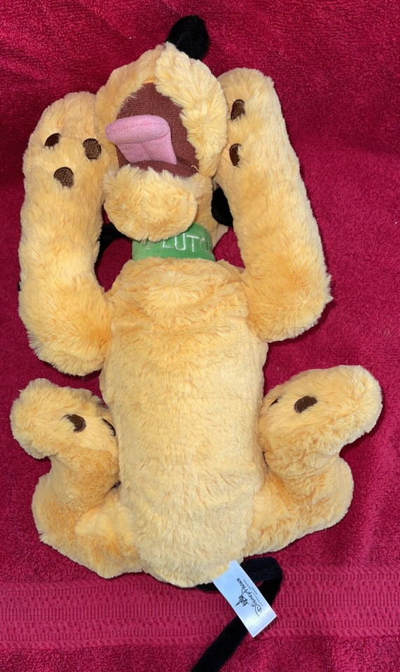 Disney Parks Plush Pluto 13” Stuffed Animal Mickey Mouse Yellow Puppy ...