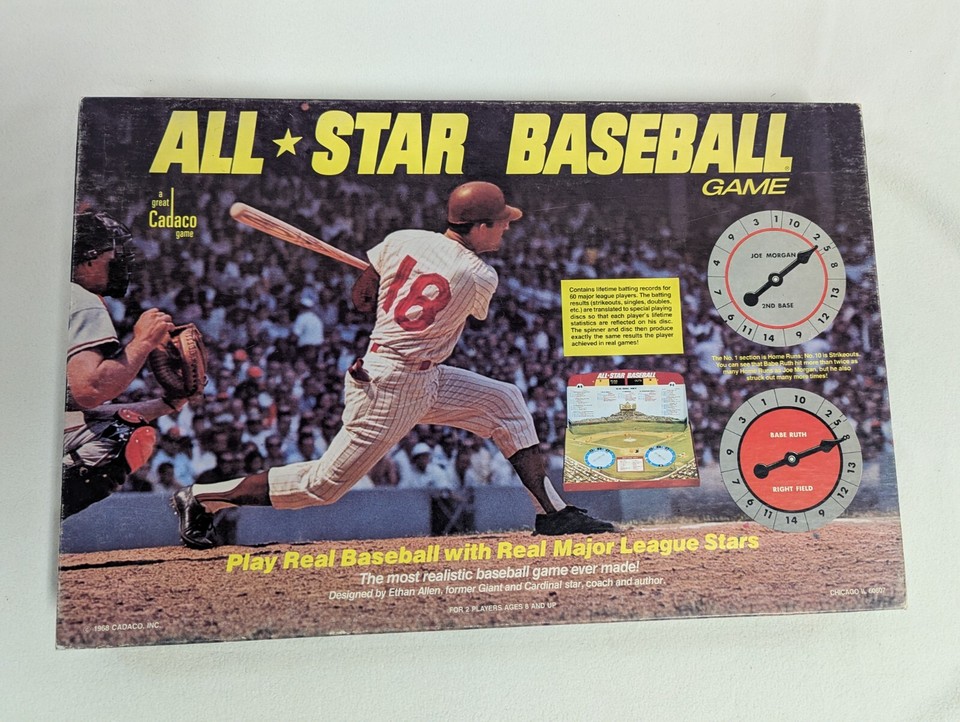 Vintage 1968 CADACO All-Star Baseball Board Game ~ 63 Player Discs ...