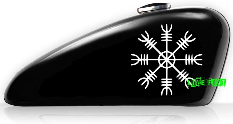 HELM OF AWE STAVE RUNE DECAL STICKER Aegishjalmur rune viking asatru ...