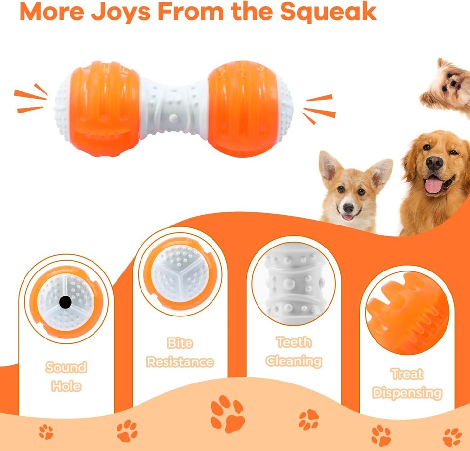 Tikaton Interactive Treat Dispensing Tough Durable Dog Puzzle Toy ...