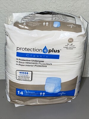 MEDLINE PROTECTION PLUS Classic Adult Pullup Underwear 14 Unisex Size ...