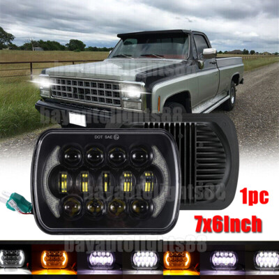 7x6'' inch LED Headlight High Low Beam DRL Fit Chevrolet C10 C20 C30 ...