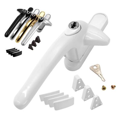 UPVC Cockspur Window Handle Universal Key Locking Repair Catch Latch ...