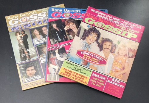3 Diff VTG GOSSIP Magazines Barbra Streisand Stallone DeNiro Redford ...